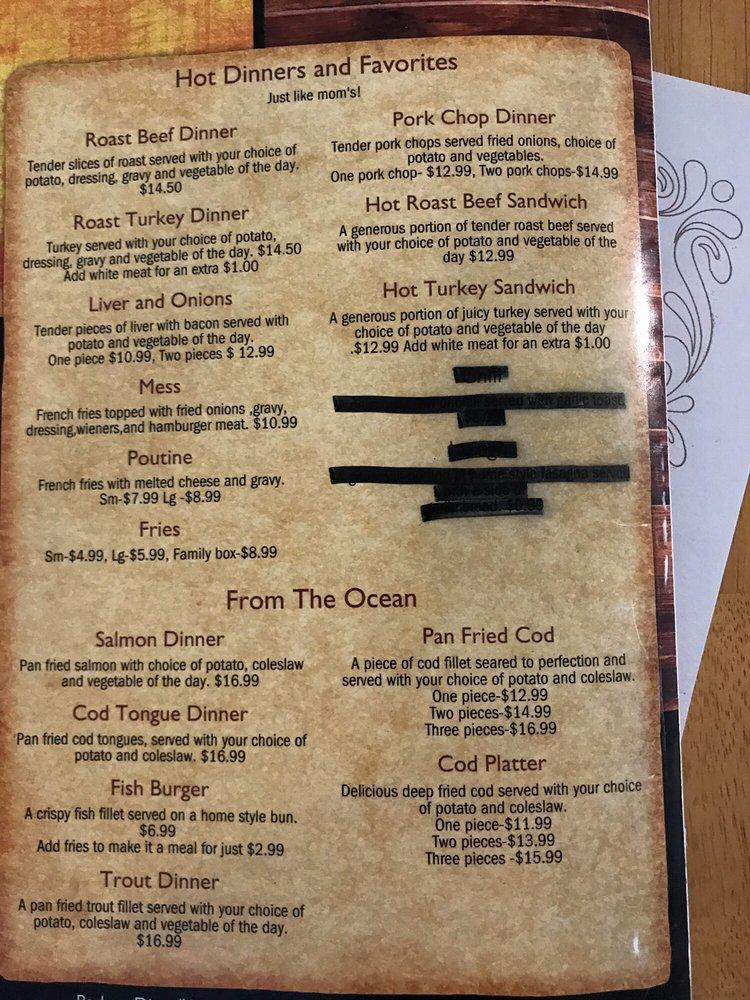 Menu at Badger Diner restaurant, Badger