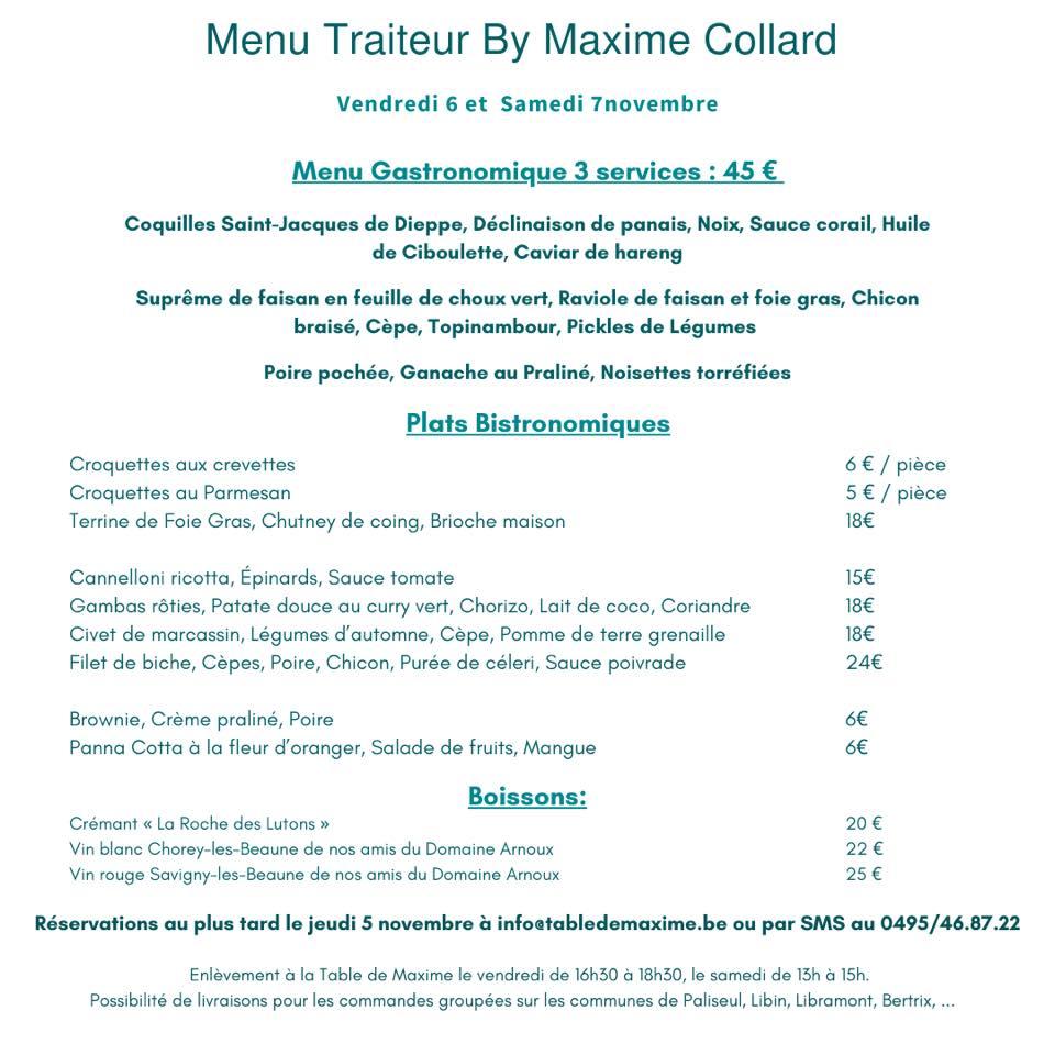 Menu at La Table de Maxime, Paliseul, Our 23