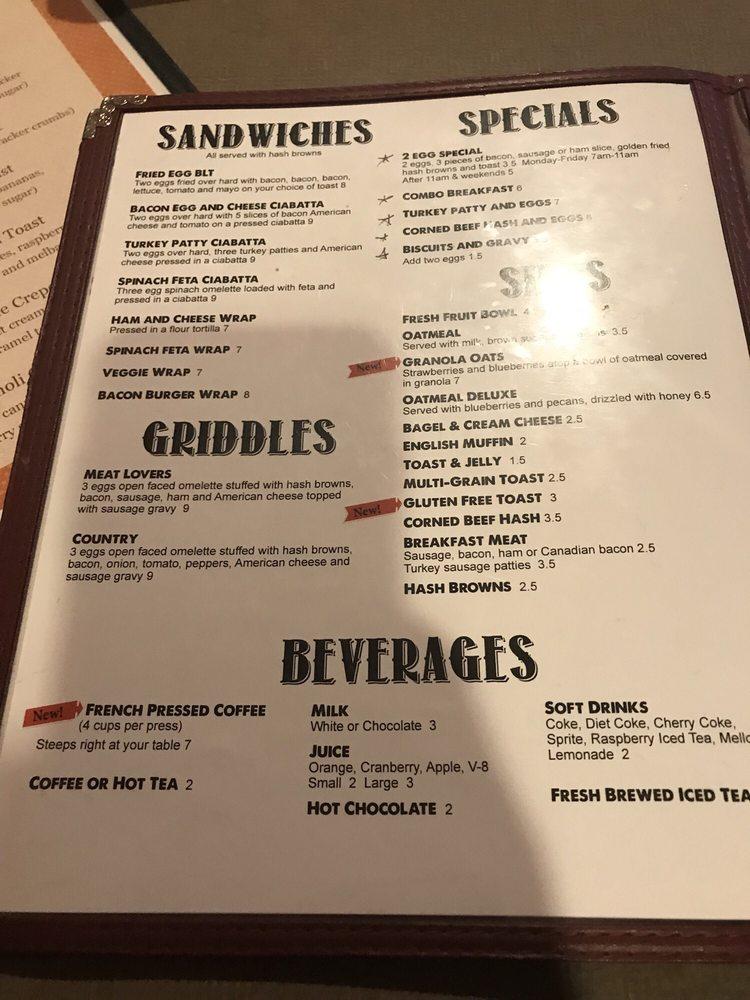 Menu at Le Andos Cafe, Shelby charter Township