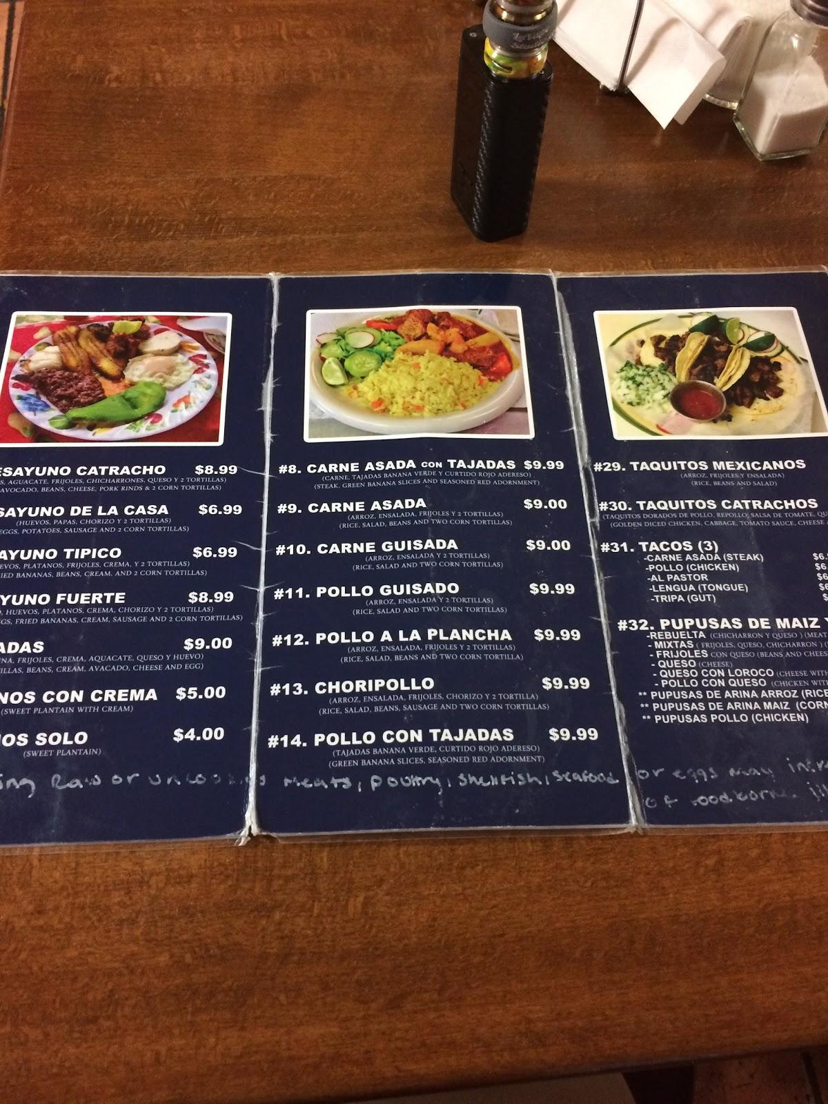 Menu at Tako Tako restaurant, Richmond
