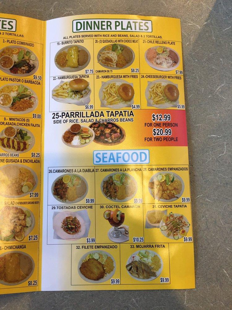 Menu at Taqueria and Juicy Fruits restaurant, Seguin, 480 Texas Hwy 123