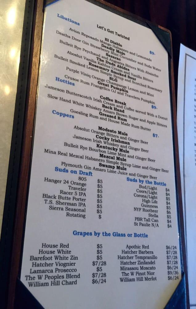 Menu at The Twisted Pig Bar and Grill, Modesto