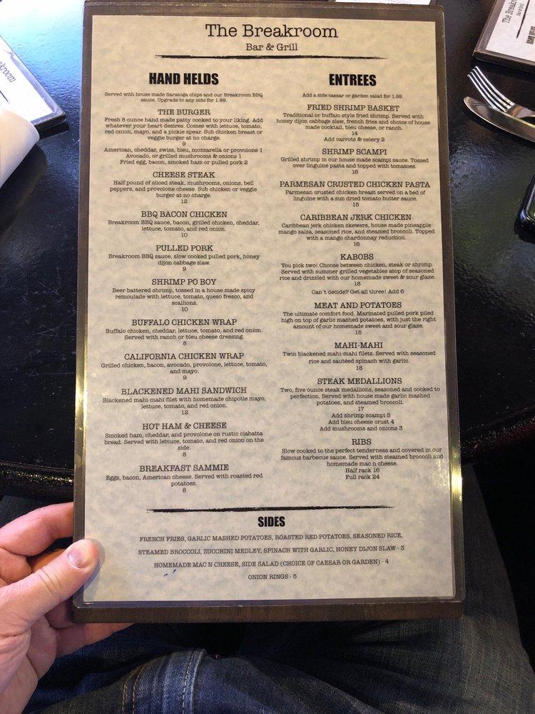 Menu at The Breakroom Bar & Grill, Clearwater