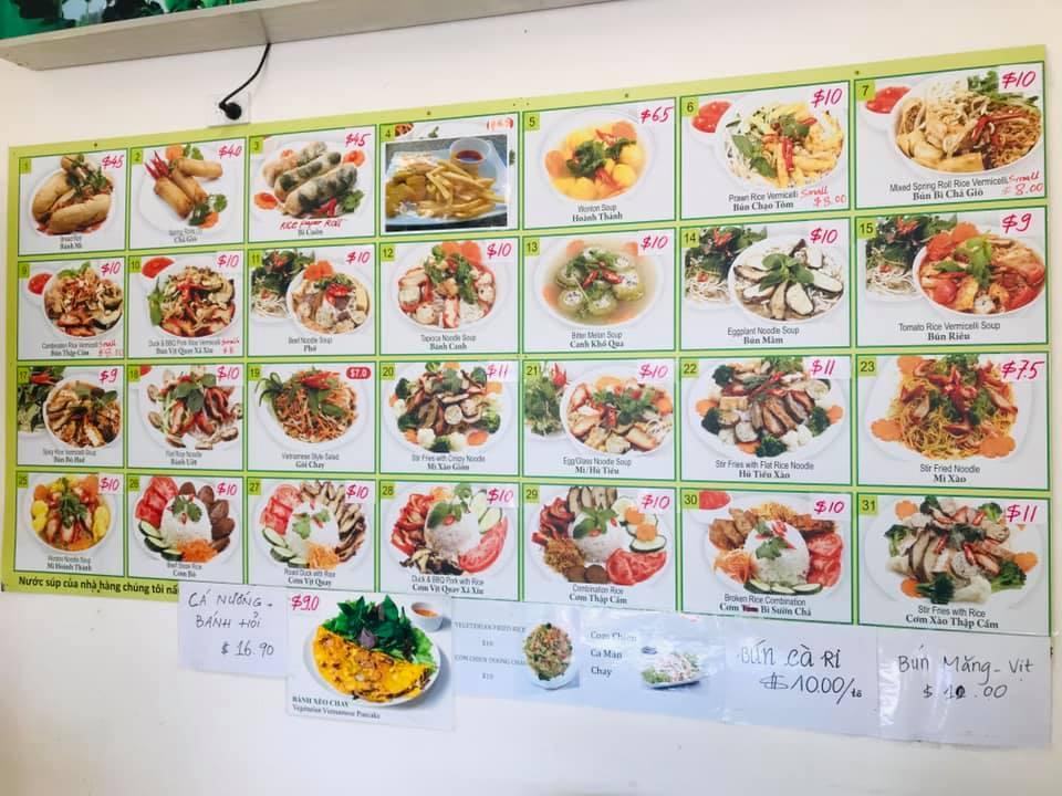 Menu at Thien An Vietnamese Vegetarian Restaurant, Inala