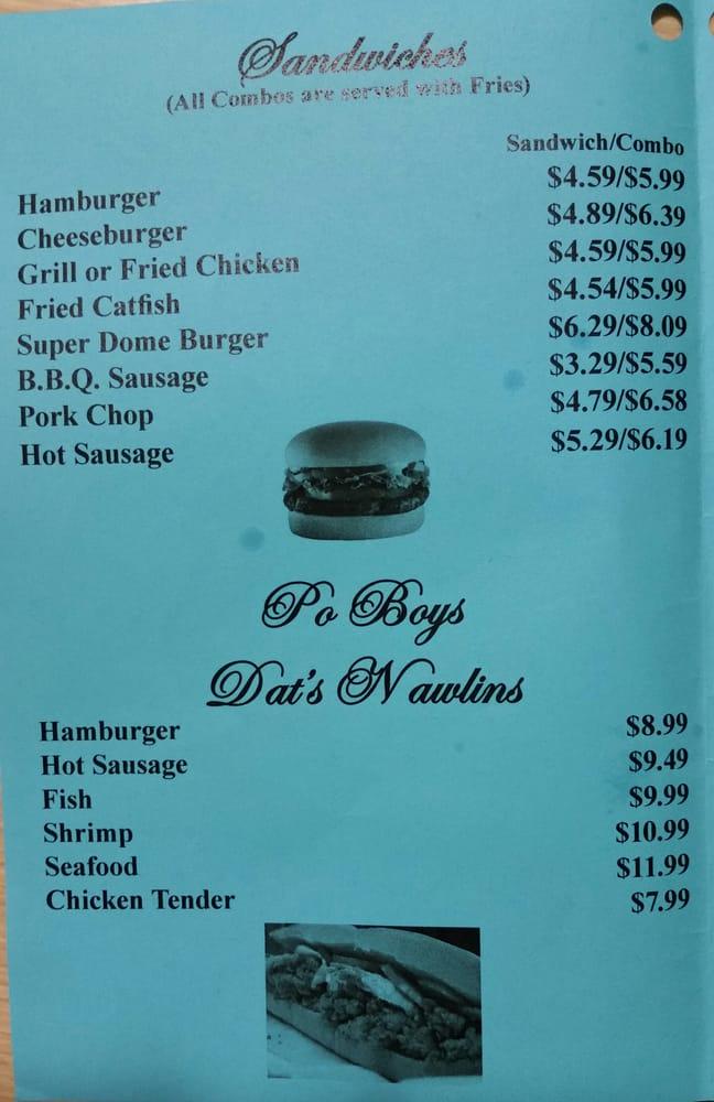 Menu at The Remnant Of Nawlins restaurant, Bryan