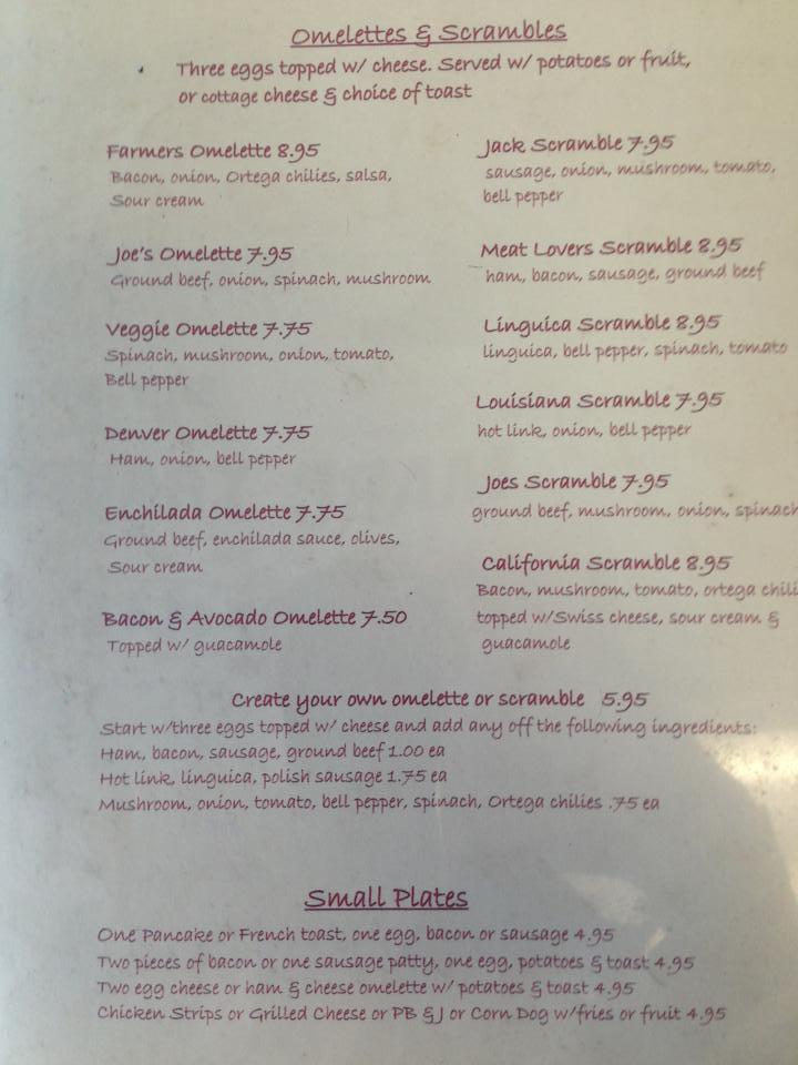 Menu at Mel Dog's Cafe, Elk Grove
