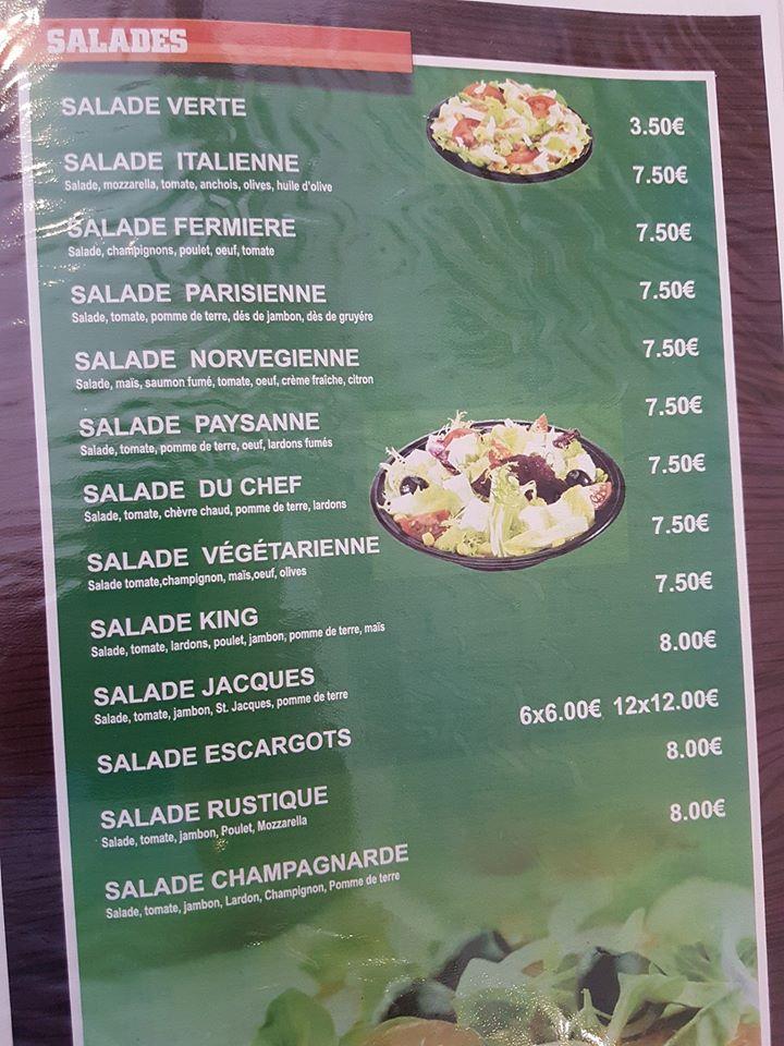 Menu au Restaurant Le Château, Montmirail