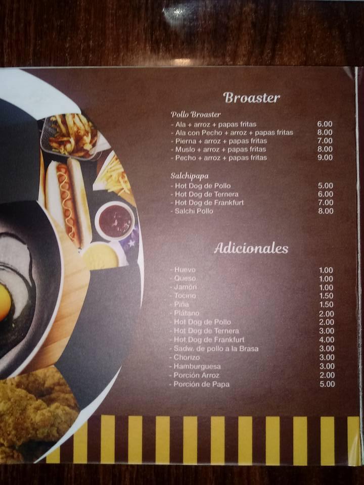 Menu at El Clasico Fast Food, San Juan de Lurigancho