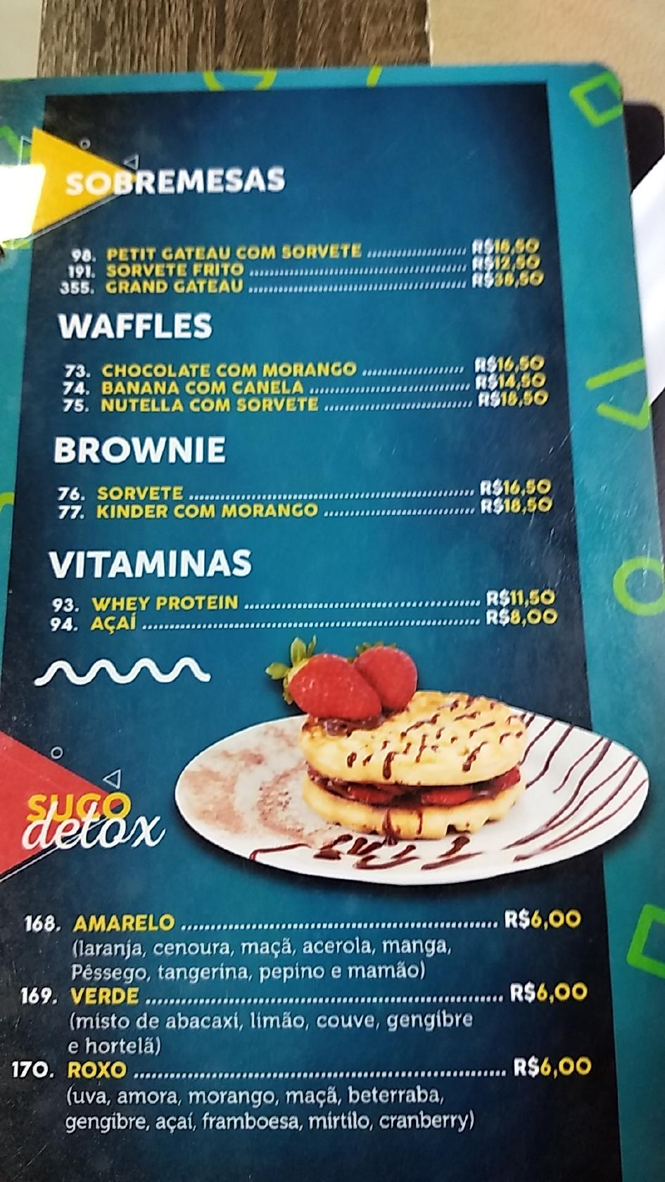 Menu at Croco Esfirras restaurant, Guaratuba
