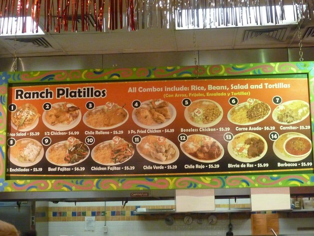 Menu at Los Altos Ranch Market restaurant, Phoenix, E Roosevelt St