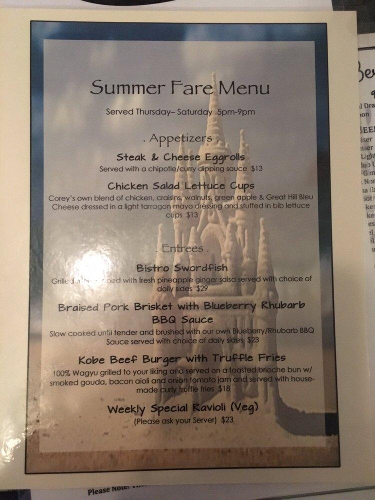 Menu at Tastebuds restaurant, Mattapoisett