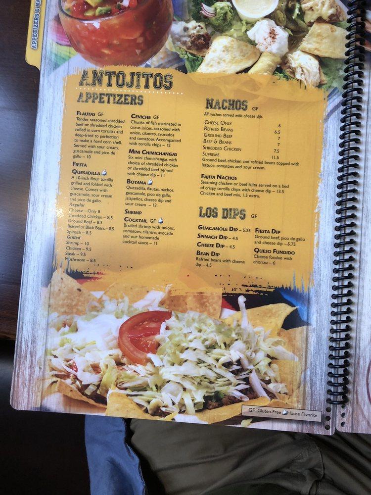 Menu at El Patron restaurant, Albany