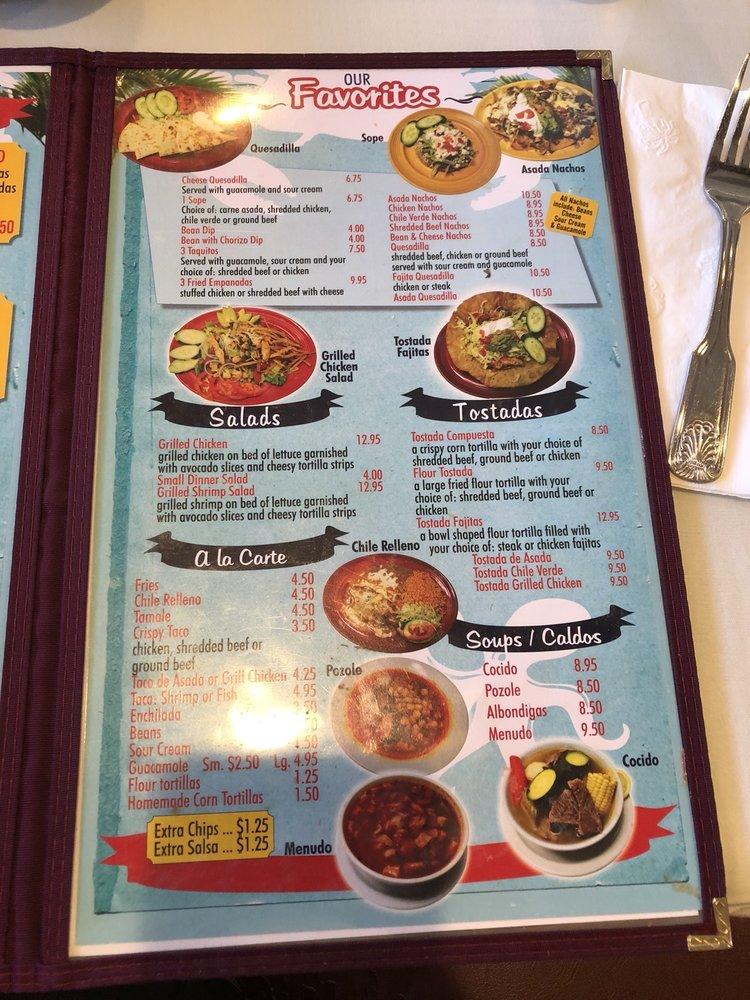 Menu at La Estrella Mexican Restaurant, Selma