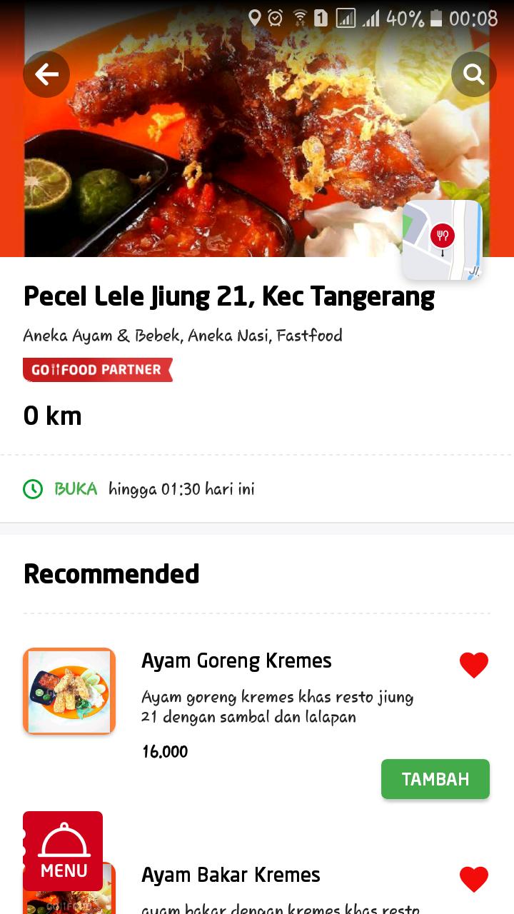 Menu at PECEL LELE JIUNG 21 restaurant, Tangerang