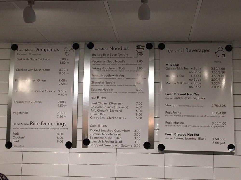 Menu at Hello Dumpling restaurant, Dallas, Peavy Rd