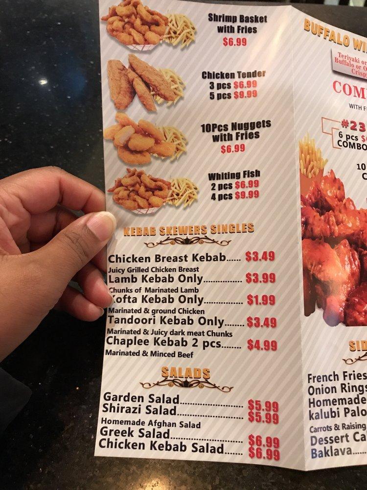 Carta del restaurante Kebab Express Halal Grill, Huntington Station