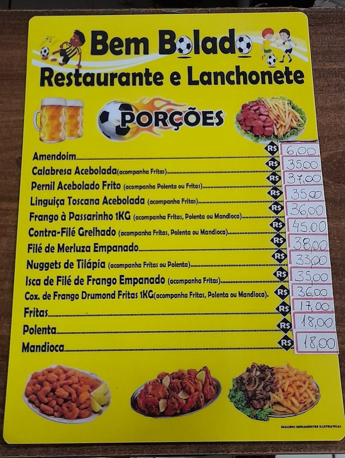 Menu at Restaurante Bem Bolado, Araraquara