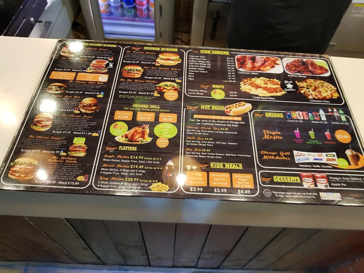 Carta del restaurante Chicago Grill Hammersmith, Londres, 30 Fulham ...