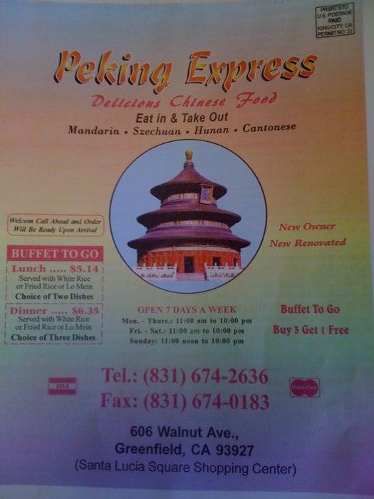 Peking Express in Greenfield - Restaurant menu and reviews
