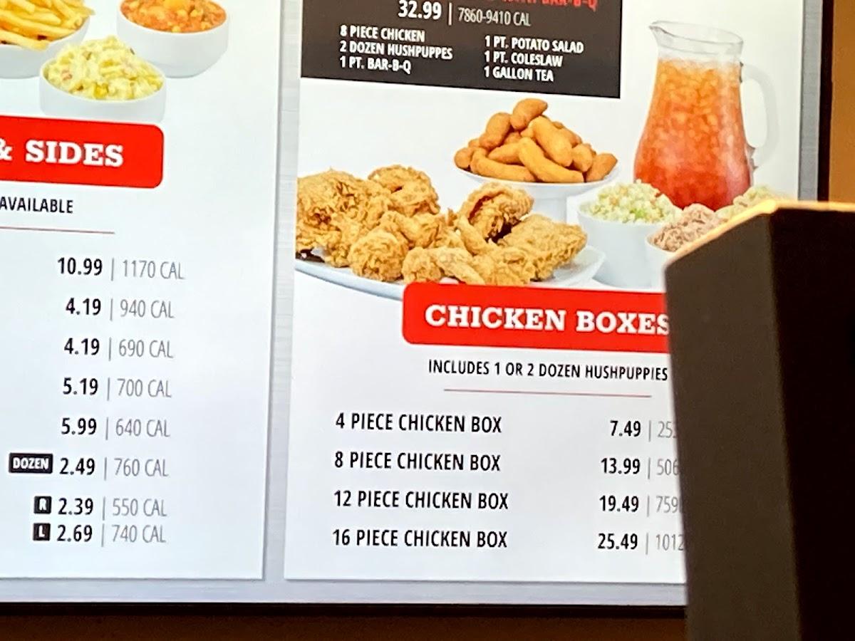 Menu at Smithfield's Chicken 'N Bar-B-Q, Rocky Mount, 670 N Wesleyan Blvd