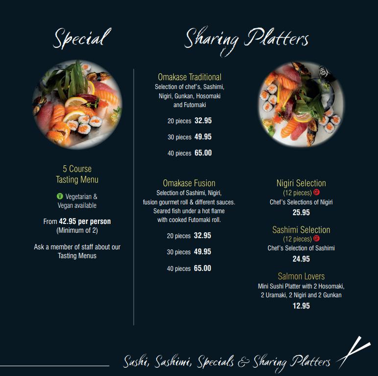 Menu at KAMPAI Knutsford - restaurant, Knutsford