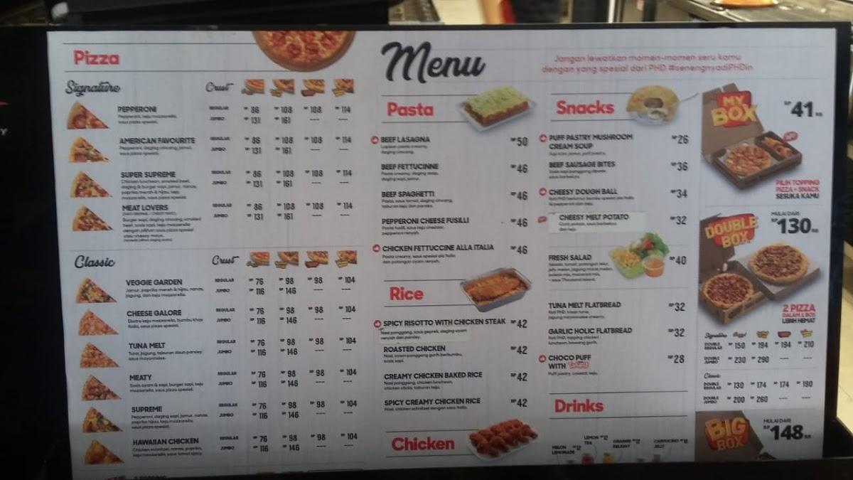 Menu at Pizza Hut Delivery - PHD Indonesia pizzeria, Batam, Jl. Gajah Mada