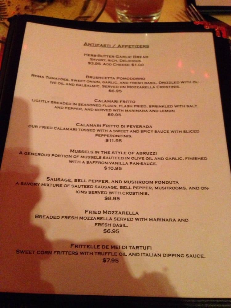 Menu at Gustoso Italian Restaurant, Pagosa Springs
