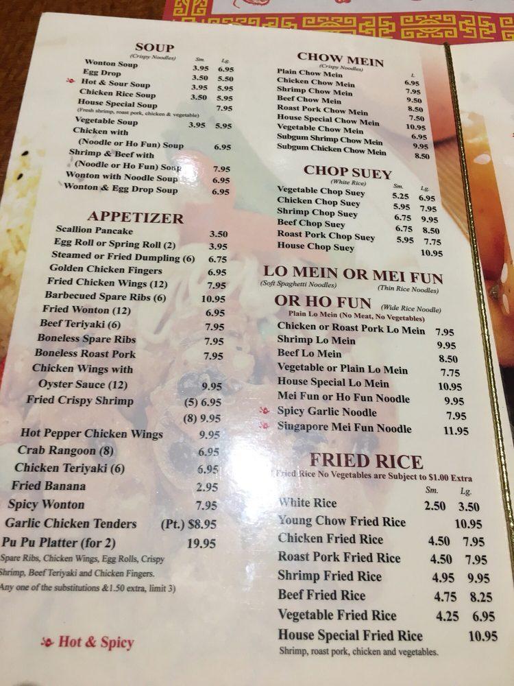 Menu at Lee's Chinese Restaurant, East Providence
