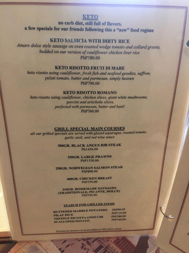 Menu at Amare by Chef Chris restaurant, Angeles, Royce Hotel M. A ...