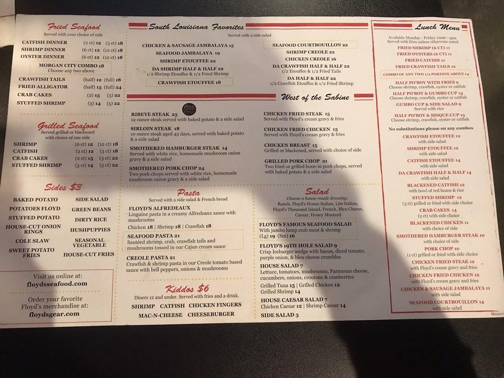 Menu at Floyds Seafood - Cypress pub & bar, Cypress