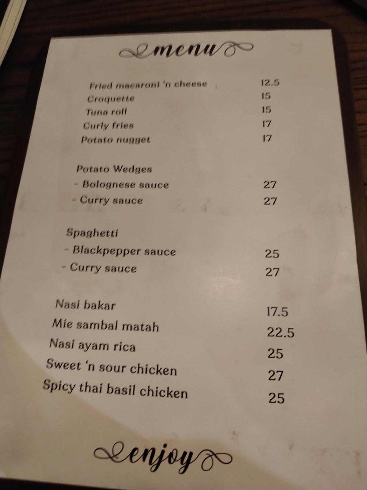 Menu at Glovic Bakery & Coffee Gatsu, Jember