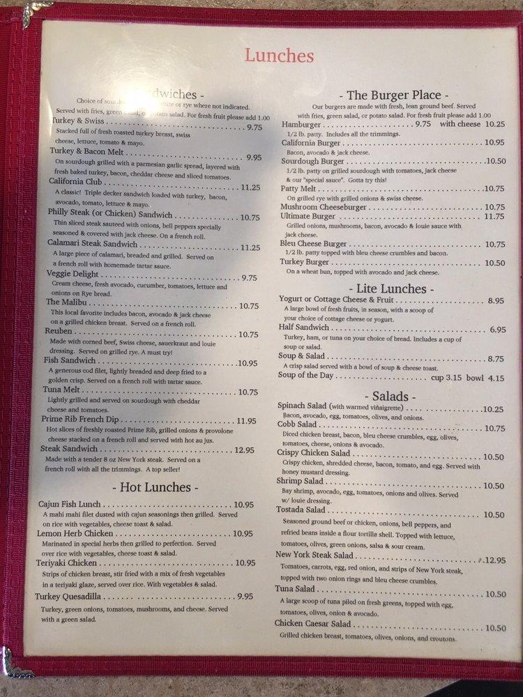 Menu at Red Apple Cafe, Fresno