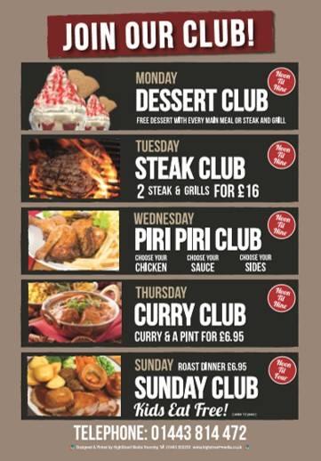 Menu at The Beech Tree Hotel pub & bar, Hengoed