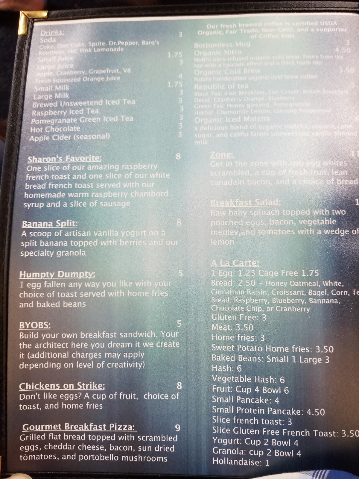 Menu at Will & Co. Cafe, Plymouth