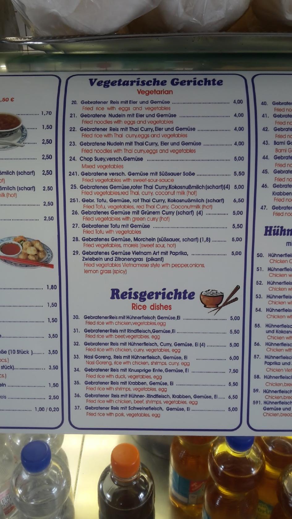 Carta del restaurante Asia Imbiss Kim Long, Grünberg