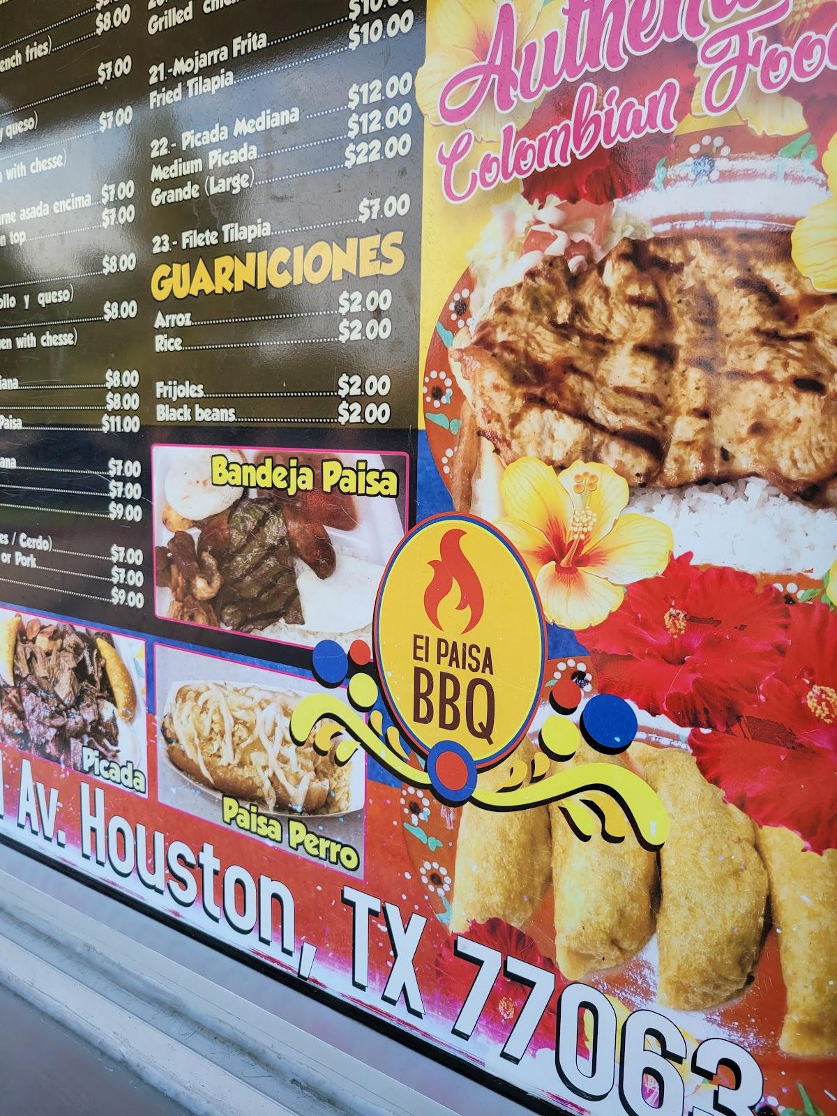 Carta de El Paisa BBQ, Houston