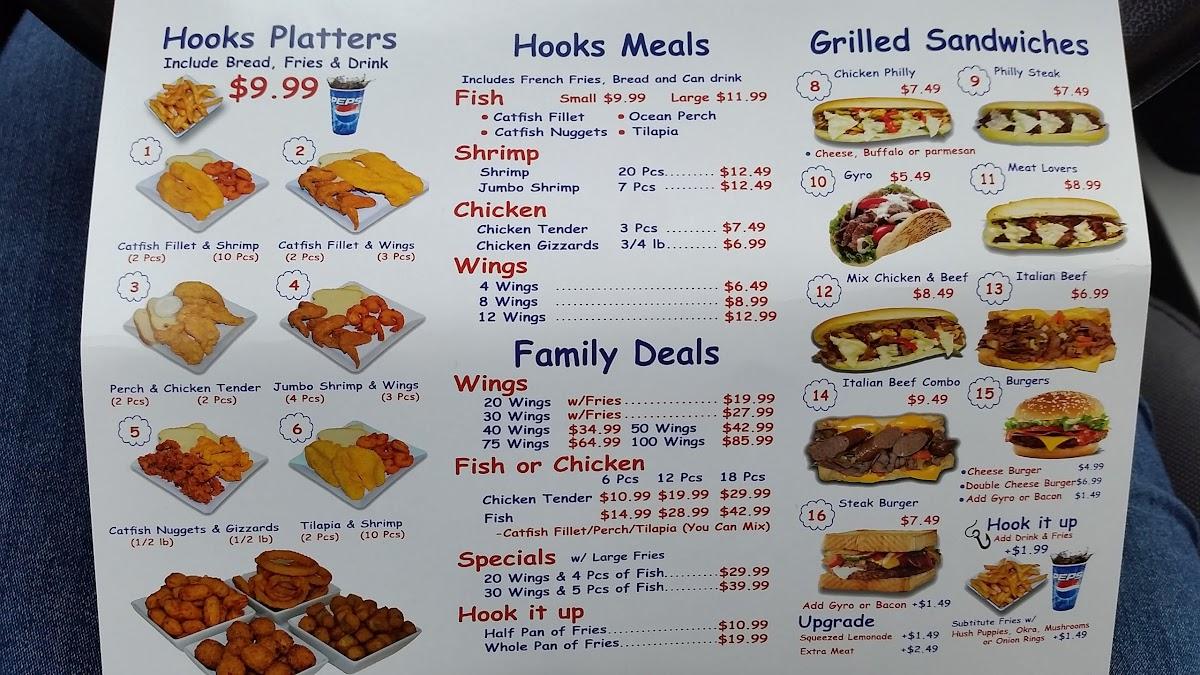 Carta del restaurante Hook Fish & Chicken, Brooklyn Center, N Xerxes Ave