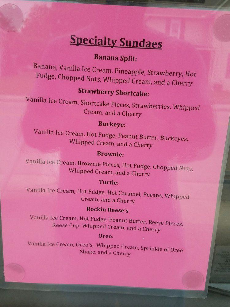 Menu at Lil E's Ice Cream fast food, Plain City