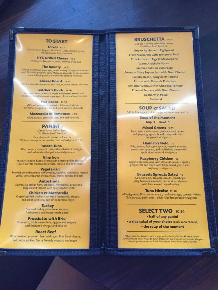 Menu at Postino Highland pub & bar, Scottsdale