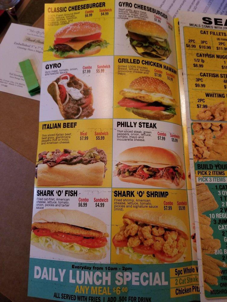 Menu at Sharks Fish & Chicken, Memphis, Hickory Hills Rd