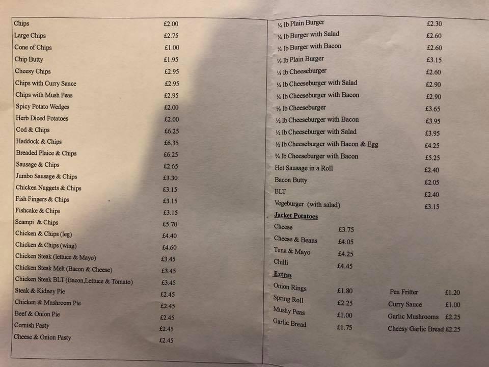 Menu at The Venue pub & bar, Wells