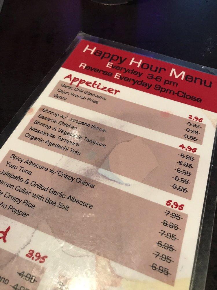 Menu at Sumo Japanese Restaurant, Ventura, S Victoria Ave