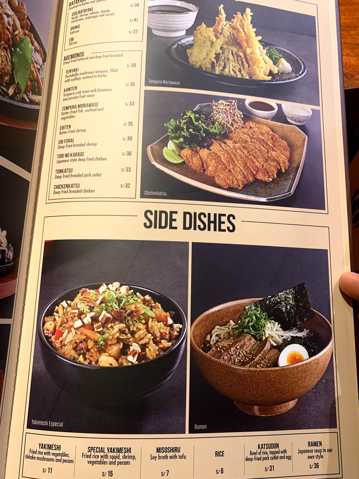 Carta de Edo Sushi Bar Miraflores, Miraflores, Calle Berlín 601