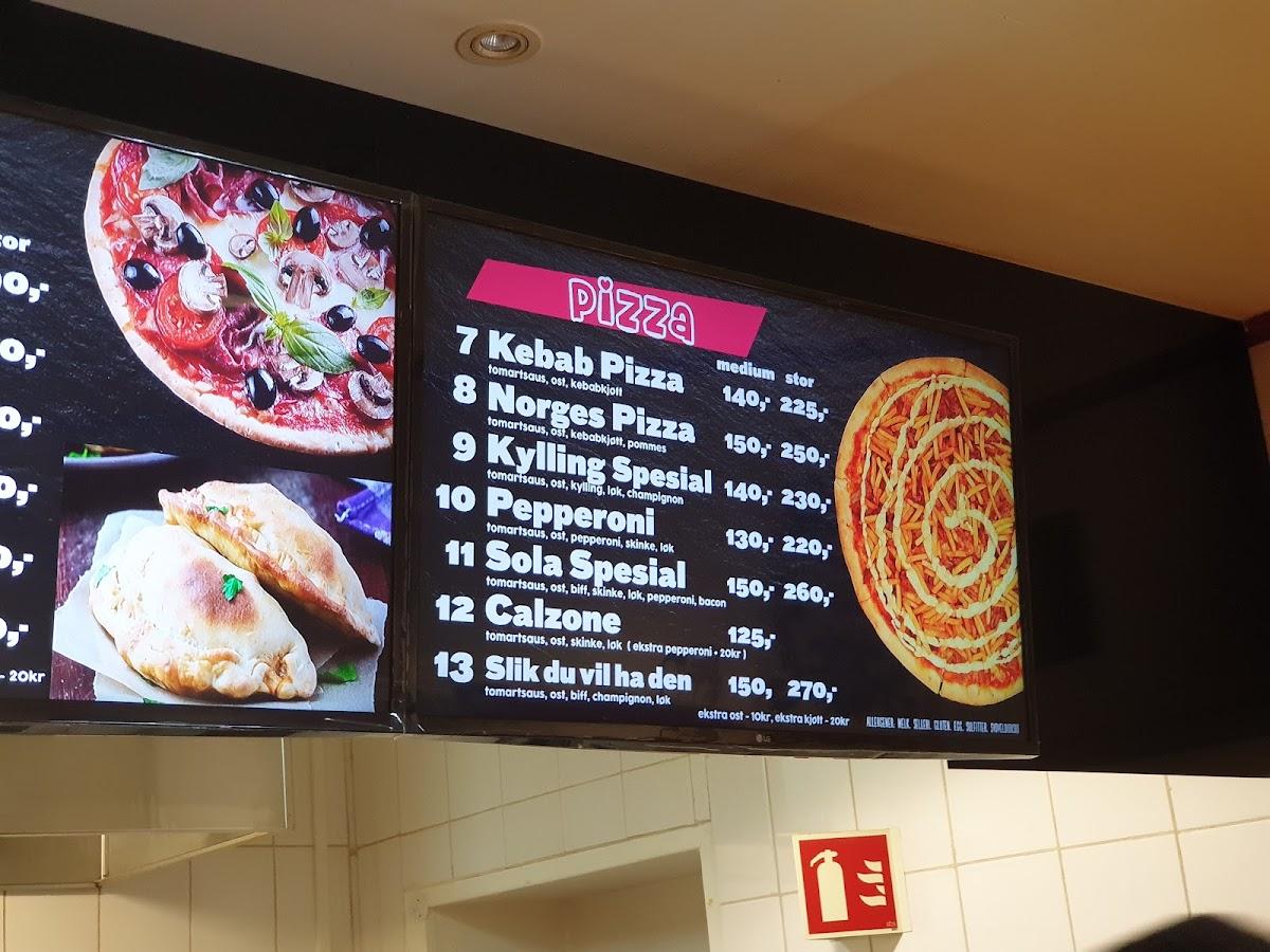Menu At Sola Pizza Kebab Restaurant Sola