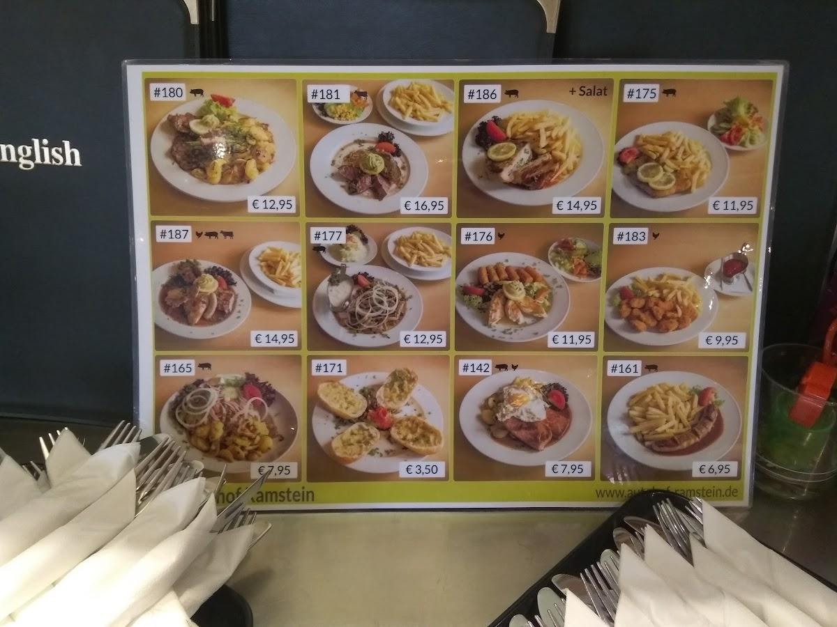 Speisekarte von Autohof Ramstein restaurant, Ramstein-Miesenbach