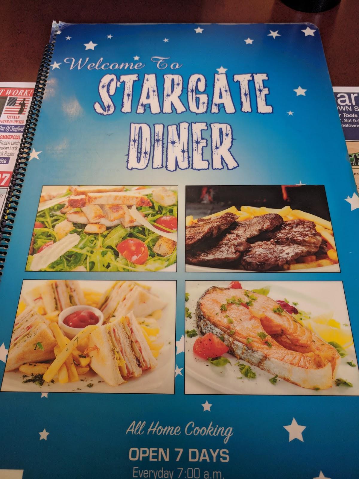 Menu at Stargate Diner restaurant, Seaford, Sussex Hwy