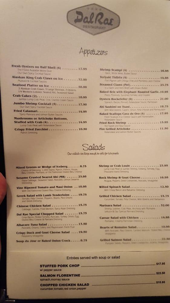 Menu at Dal Rae Restaurant, Pico Rivera