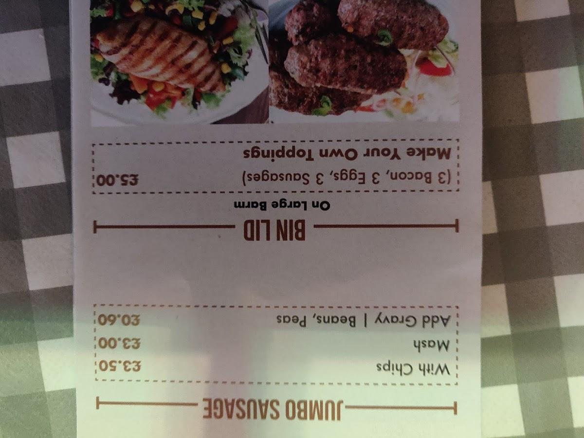 Menu at Crumbs Cafe, Bolton, 142 Chorley Old Rd