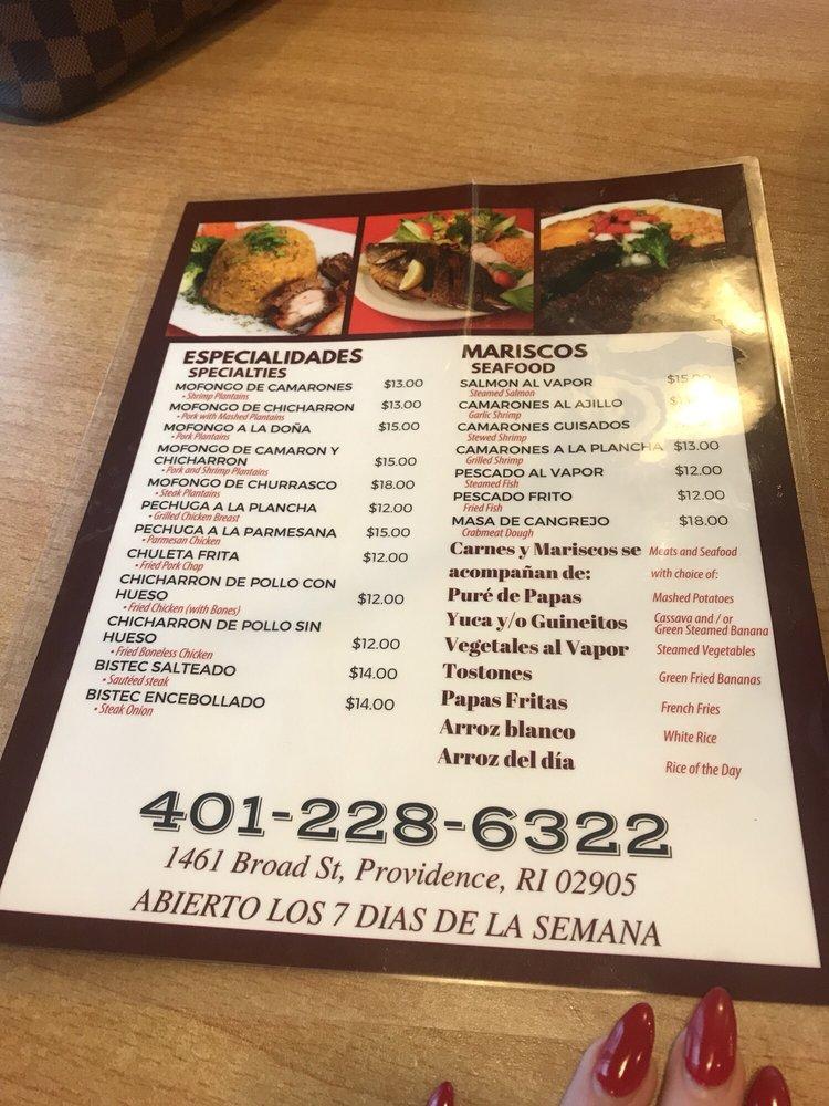 Menu at La Mami Restaurant, Providence