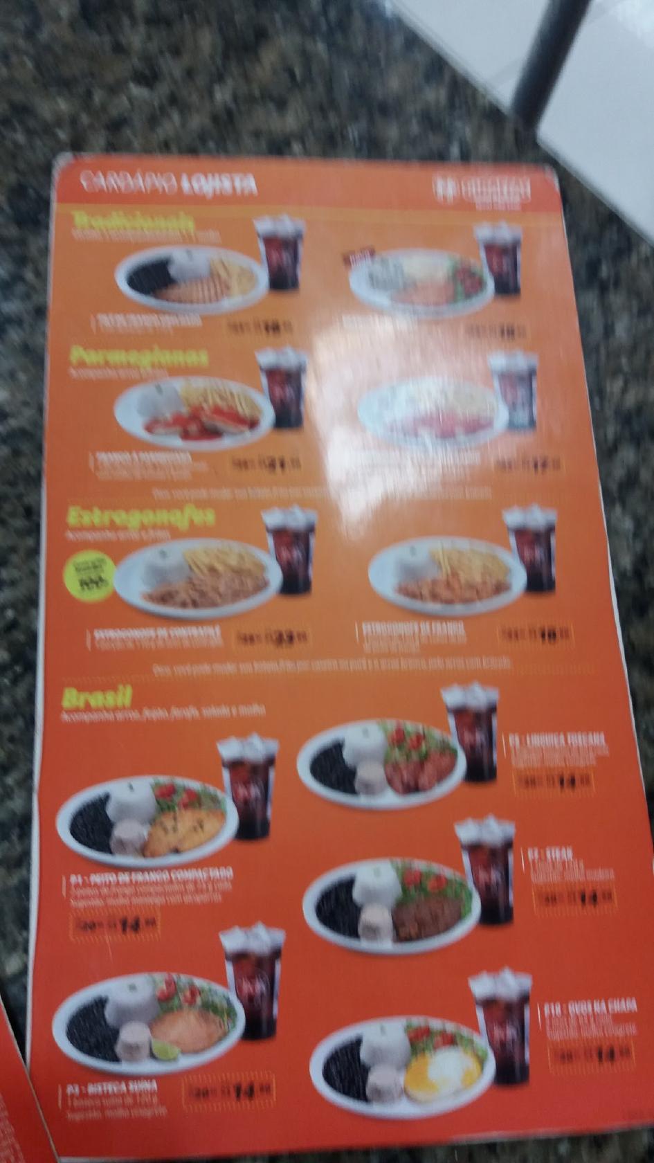 Menu em Giraffas restaurante, Campos dos Goytacazes, R. Voluntários da ...